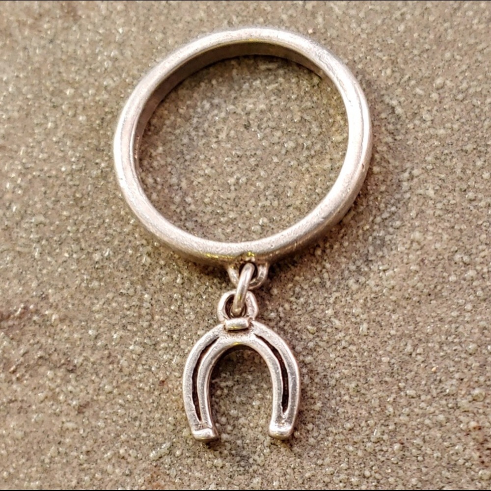 Retired James Avery Horseshoe Dangle Ring In 925 Ster… - Gem